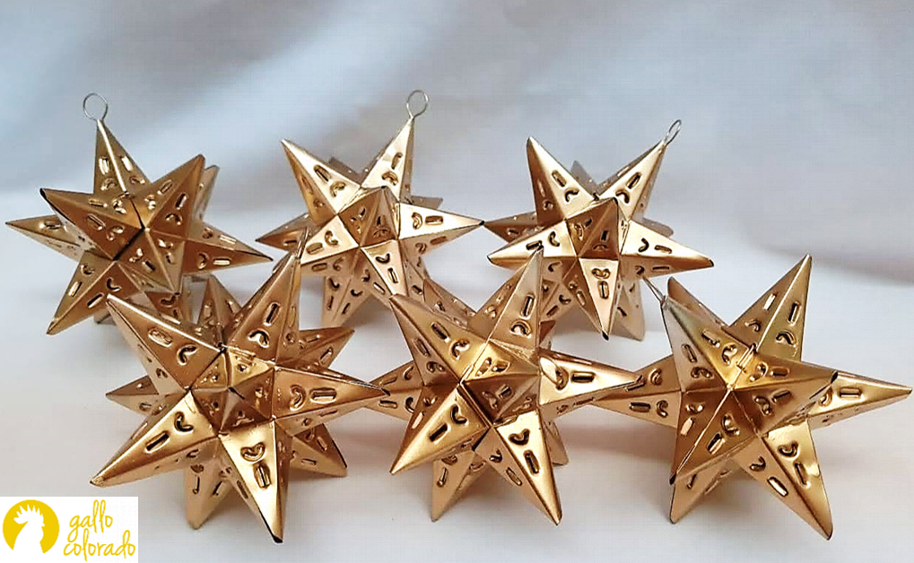 Estrella de latón mini, Dorada - Gallo Colorado